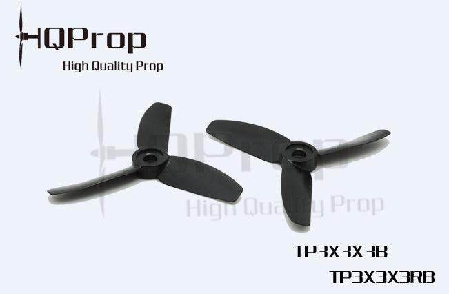 HQ Prop Tri Blade 3*3*3 Black (2 CW & 2 CCW) – RC Mumbai