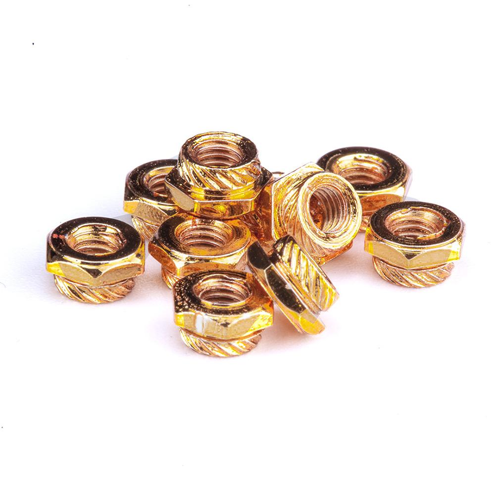 Flywoo M3 Press Hexagonal Nuts (20pcs - Gold ) – RC Mumbai