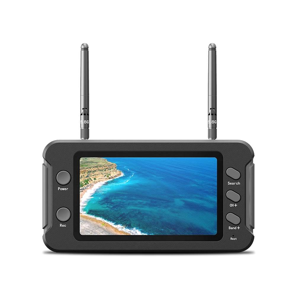 4.3" DVR 5.8GHz 40CH FPV Monitor with antenna – RC Mumbai