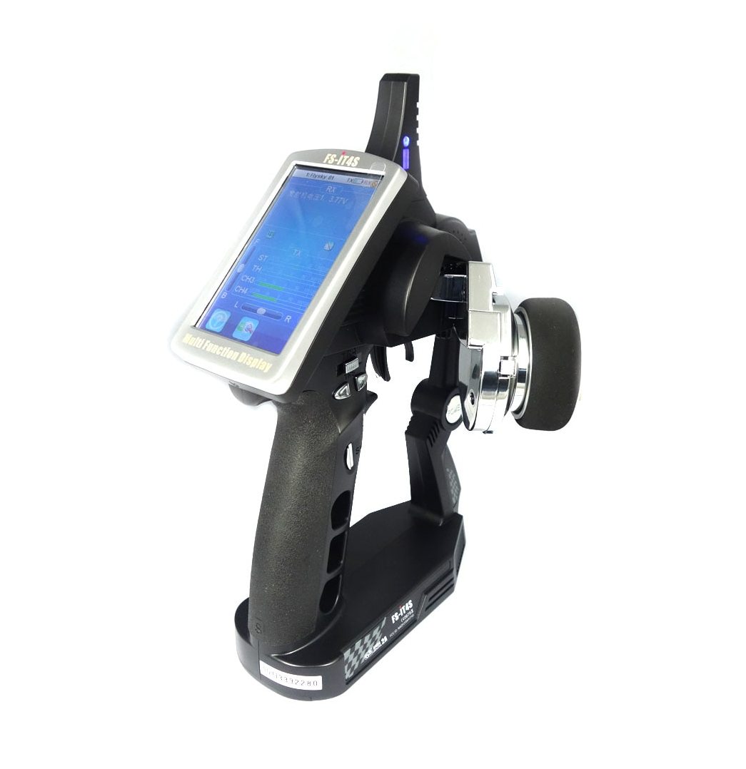 FLYSKY FS IT4 2.4G 4CH COLOUR TOUCH SCREEN TRANSMITTER WITH RECEIVER A ...