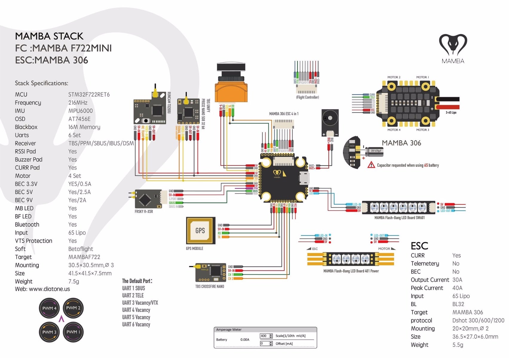 DIATONE MAMBA F722 MINI FLIGHT CONTROLLER – RC Mumbai