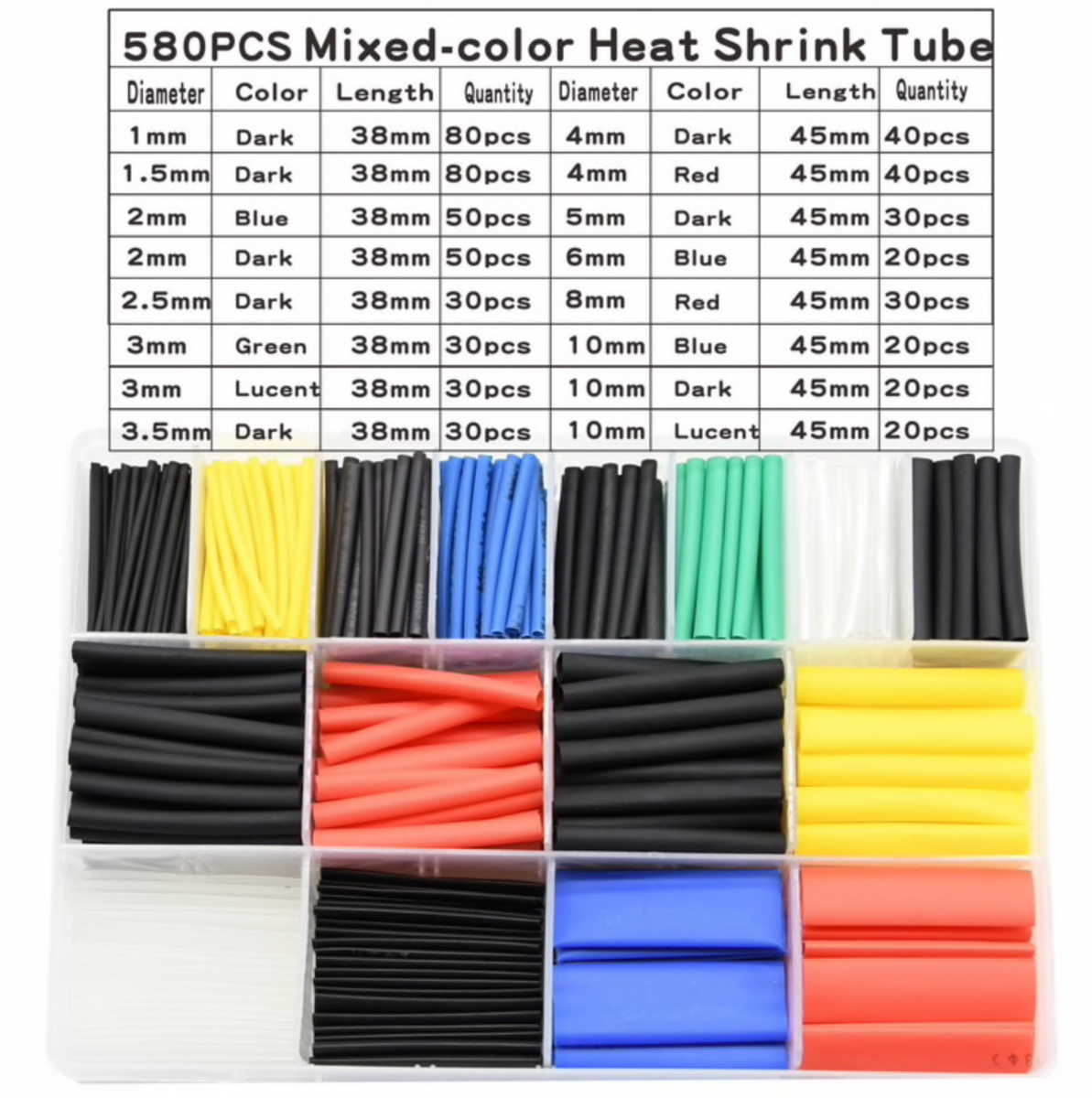 HEAT SHRINK TUBE SET 580 PCS – RC Mumbai